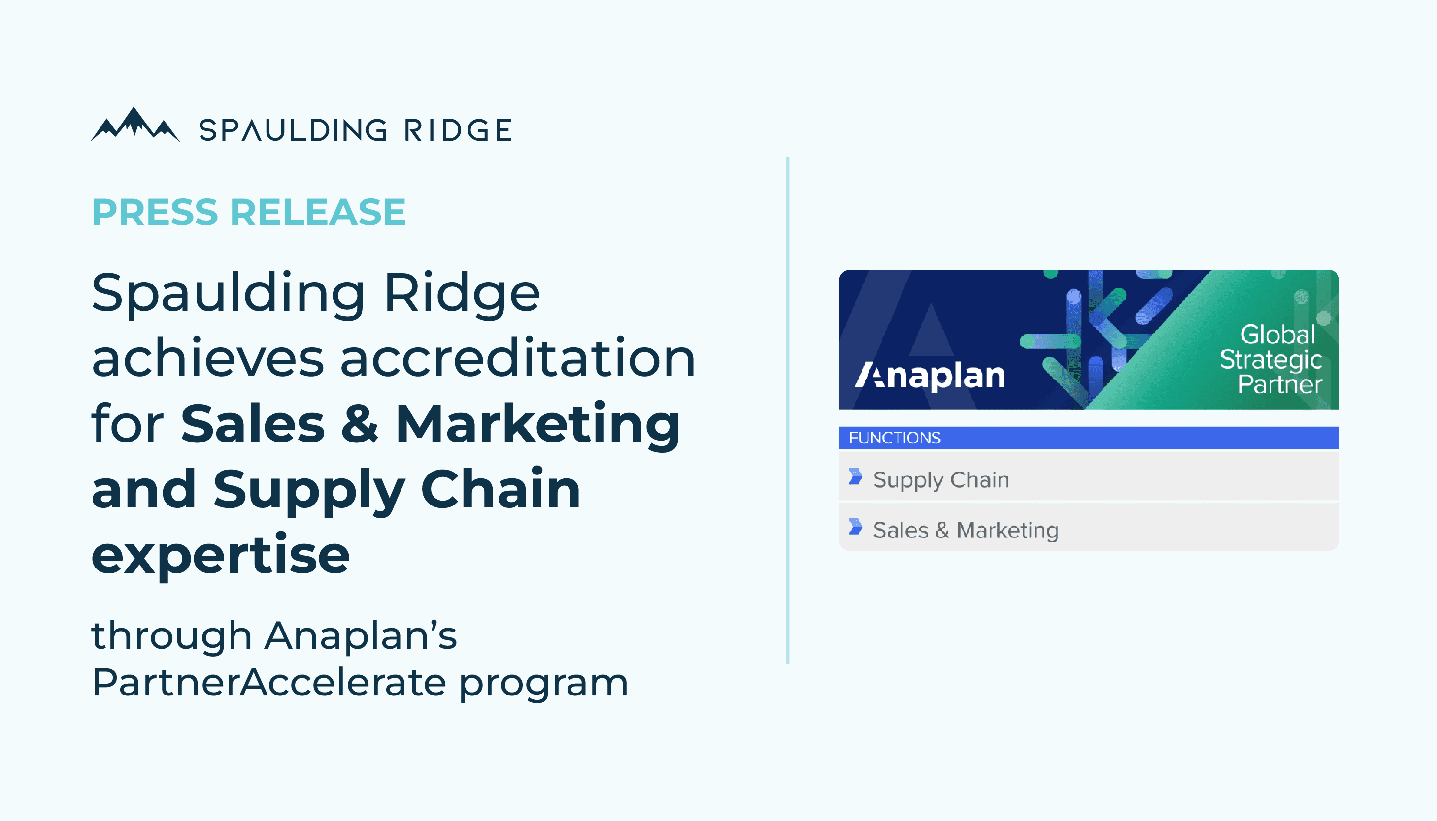 Spaulding Ridge Achieves Accreditation for Sales & Marketing and Supply Chain Expertise through ...