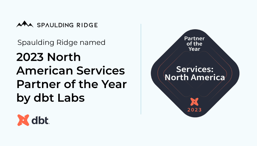 Spaulding Ridge named Services Partner of the Year by dbt Labs