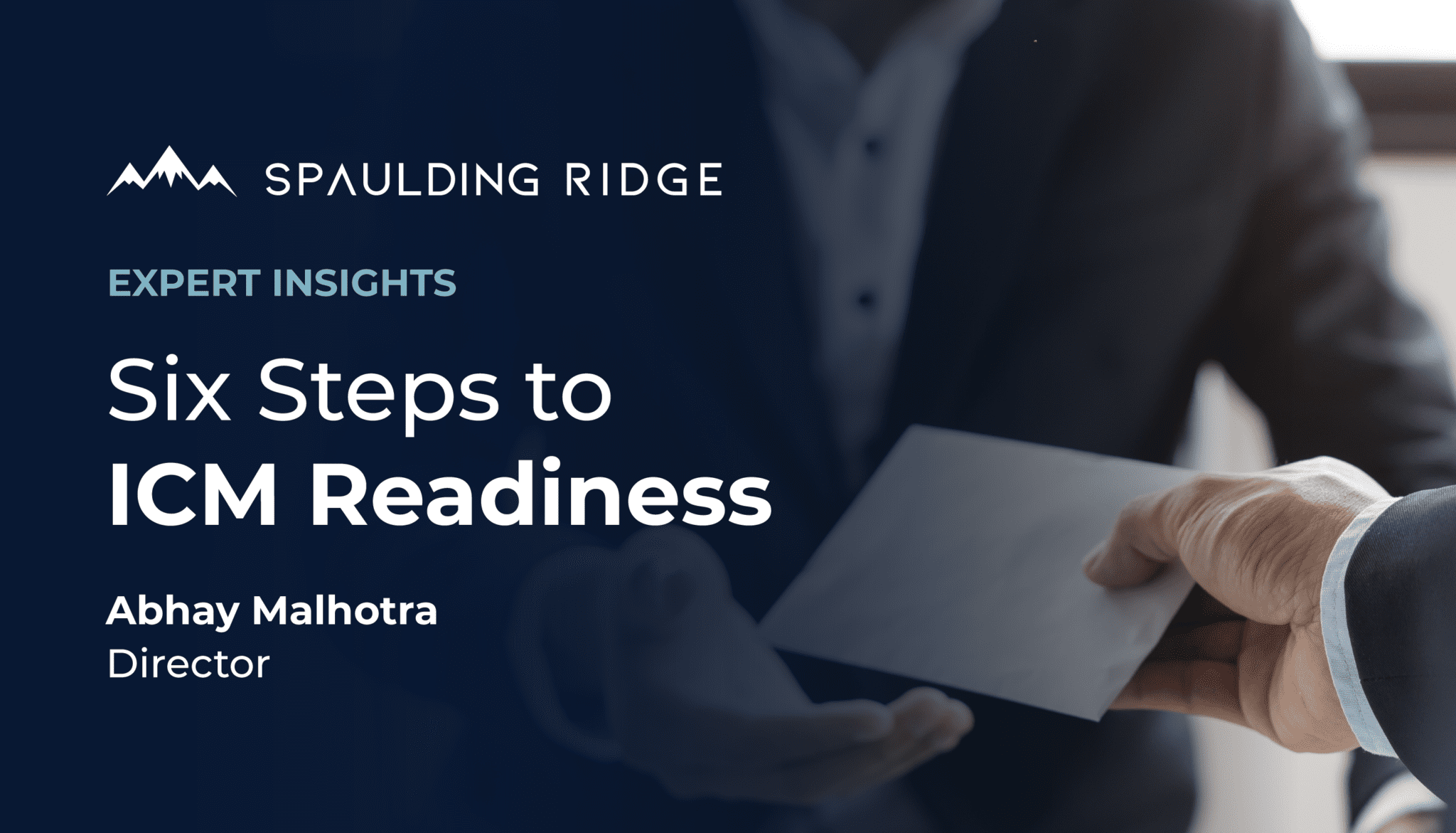 ICM Readiness in Six Steps - Spaulding Ridge