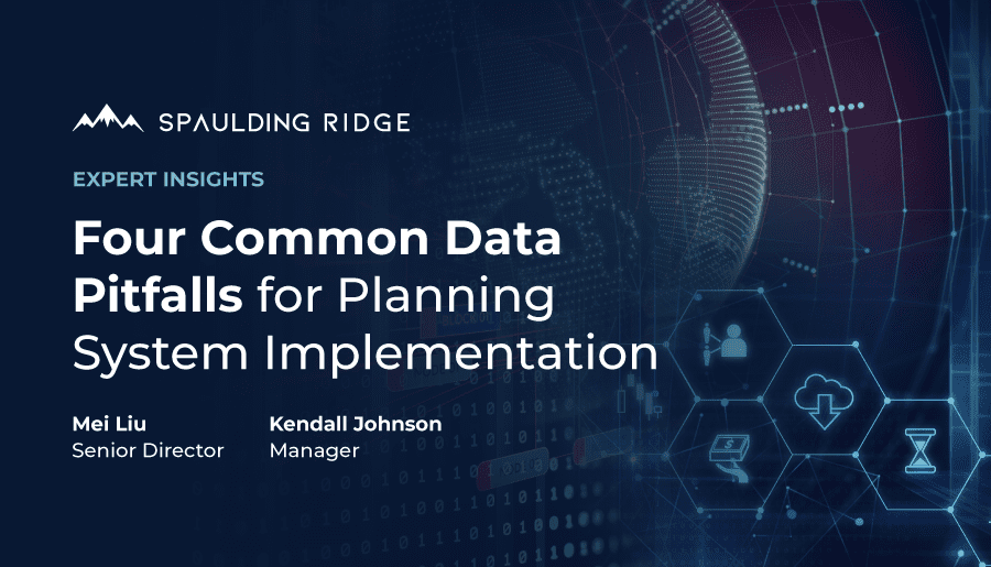 Four Common Data Pitfalls for Planning System Implementation - Spaulding Ridge