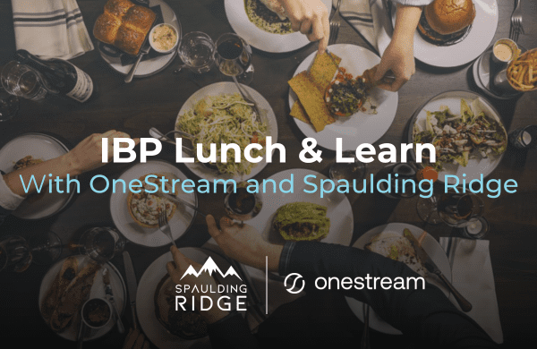 IBP Lunch & Learn: Taking Finance Further - Spaulding Ridge